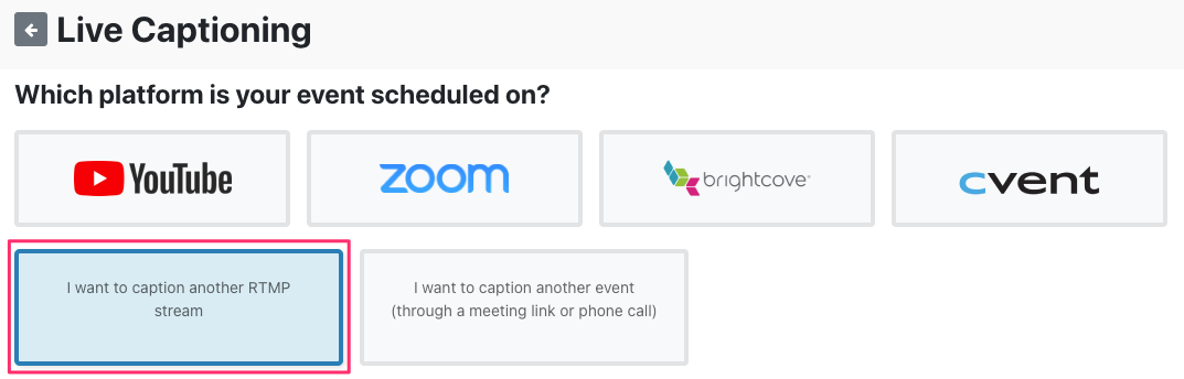 Live Captions: Schedule Live Captions for an RTMP Stream – 3Play Media ...