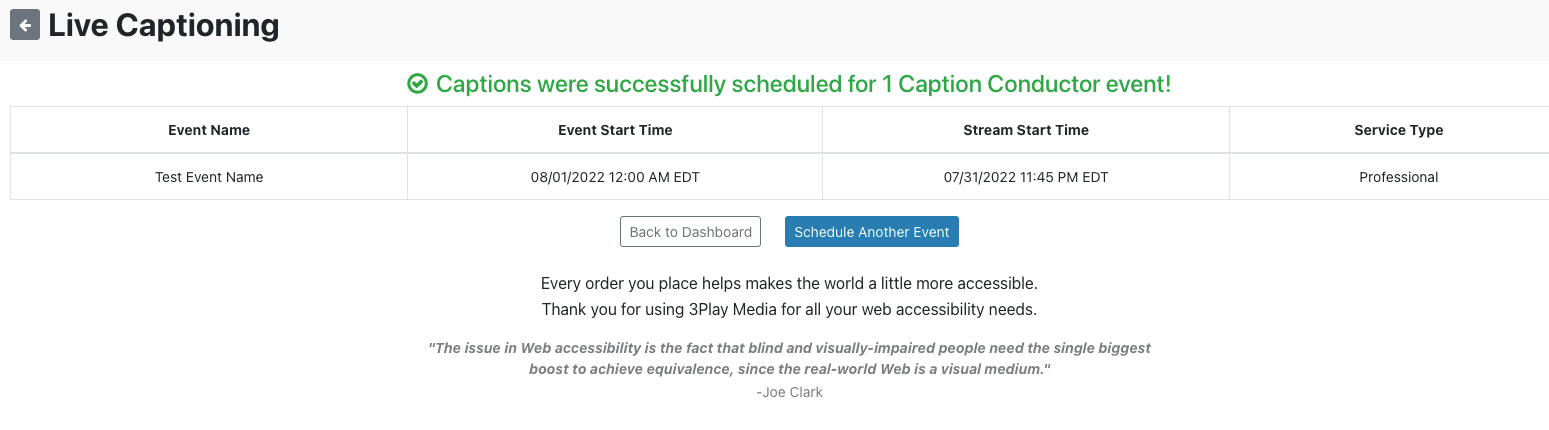 Evertz Caption Conductor - Scheduling Live Captions (BETA) – 3Play ...